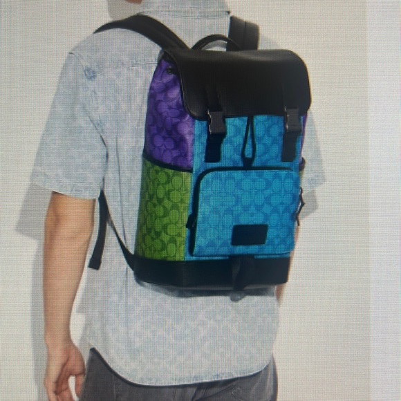 Coach | Bags | Coach Color Block Signature Track Backpack | Poshmark